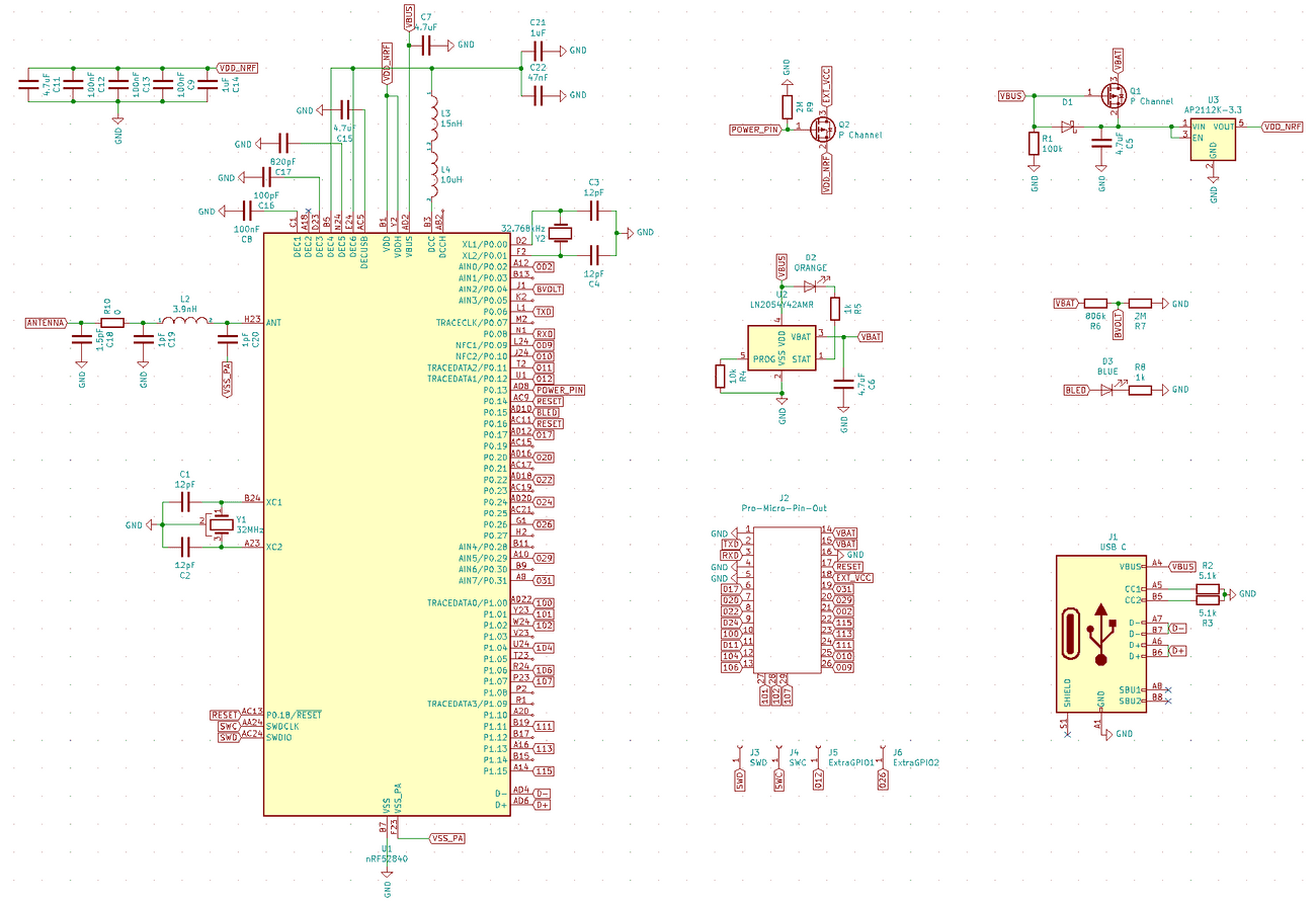 Pinout and Schematic - nice!nano